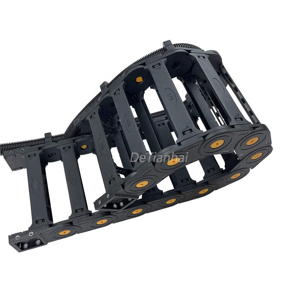Black Color CNC plastic Flexible Nylon Cable energy chain drag chain ...