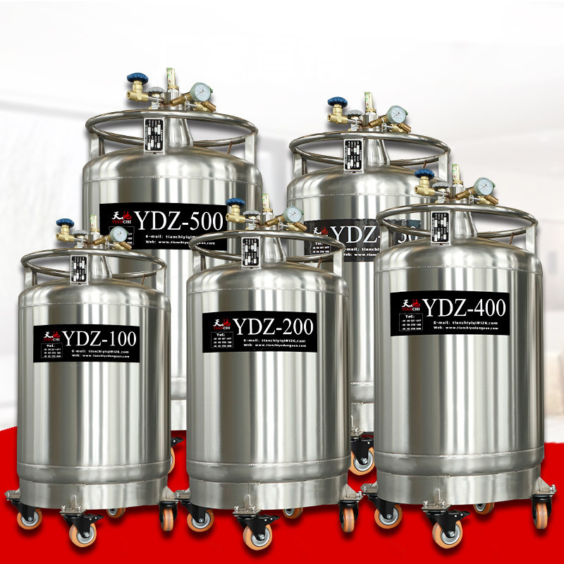 Self-pressurized Cryogenic Tank YDZ-15 ~ 1000L Stainless Steel Storage Liquid Nitrogen Container ...
