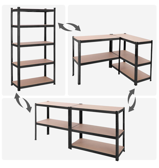 Heavy Duty 5 Tier Storage Shelves Storage Shelf Adjustable Shelving ...