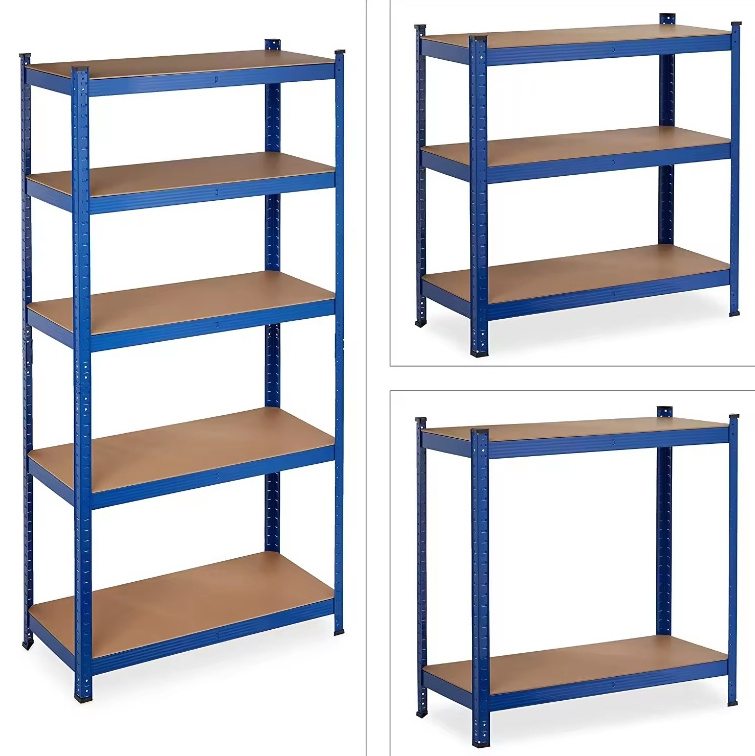 5 Tier Adjustable Warehouse Garage Storage Shelving Unit Heavy Duty ...