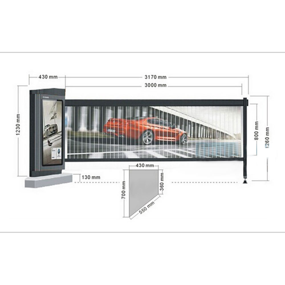 Auto advertising barrier gates boom gate automatic barrier for parking ...