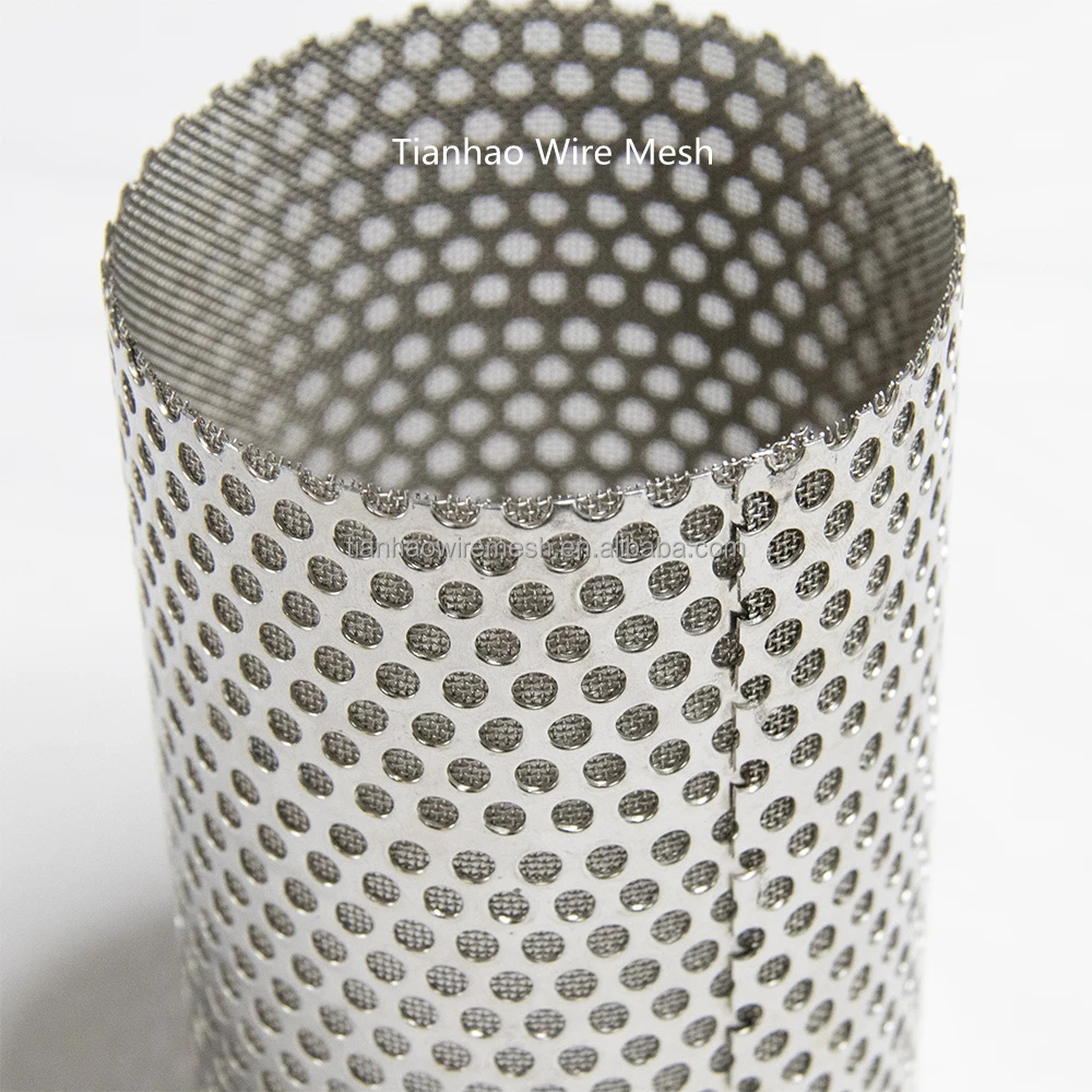 Stainless Steel Perforated Filter Basket Pipe Wire Mesh Cylinder Filter ...