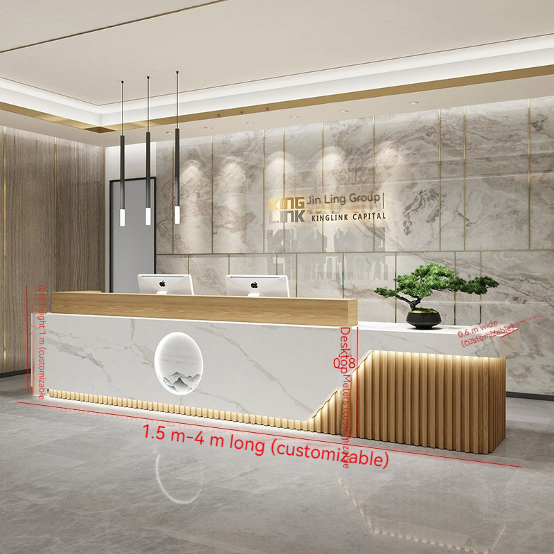 small reception desk modern commercial office furniture hotel Lobby ...