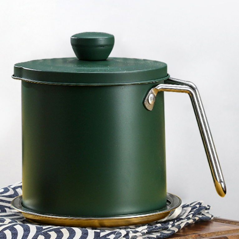 New Kitchen Utensil Household Oil Filter Pot Stainless Steel Cooking ...