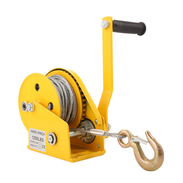 1000lbs portable light duty small hand anchor winch self locking mini ...