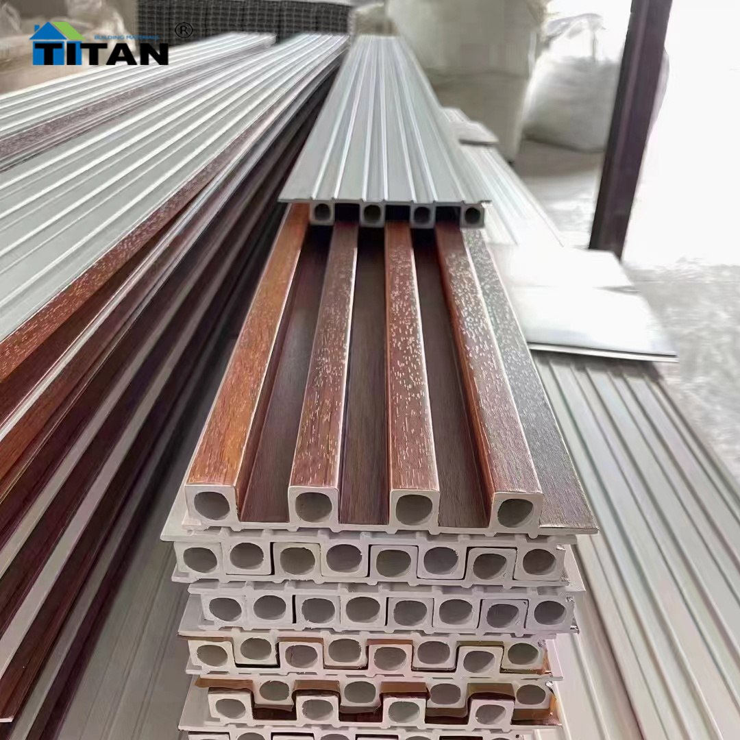 140X10Mm Wooden Grain Pvc Wpc Louvers Wall Panels Designs For Decor ...