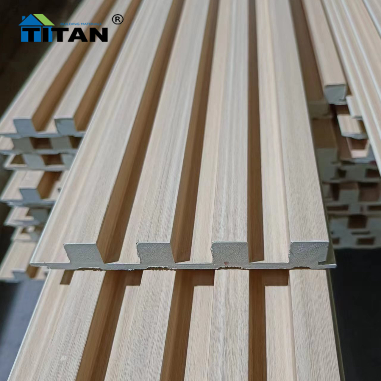 140X10Mm Wooden Grain Pvc Wpc Louvers Wall Panels Designs For Decor ...