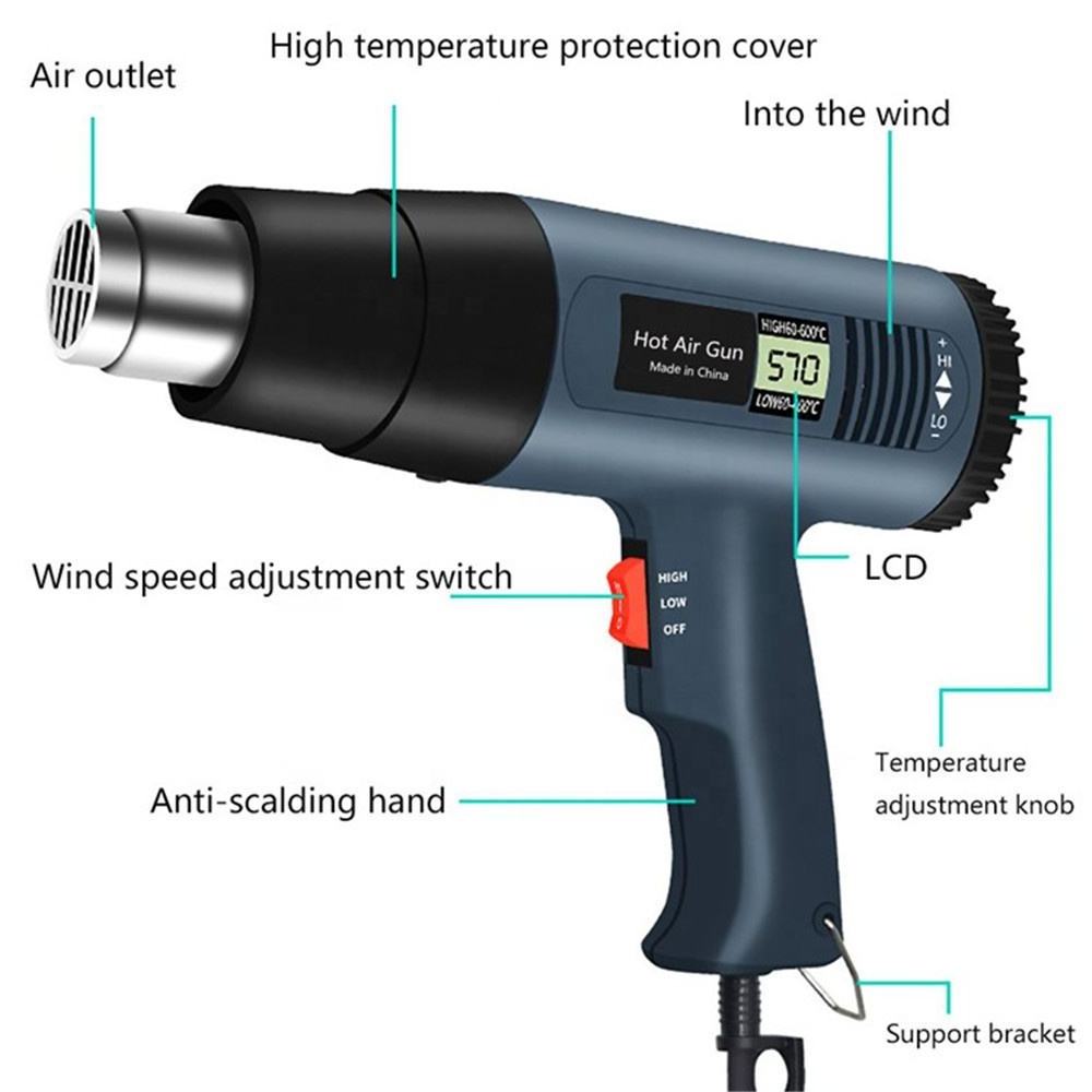 Wholesale 2000W adjustable temperature air volume industrial welding ...