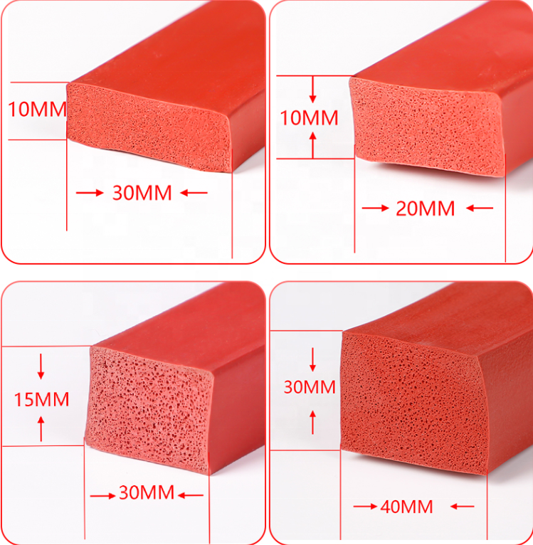 Heat Resistant Silicone Rubber Seals Strip Sponge Foam 10*10mm ...