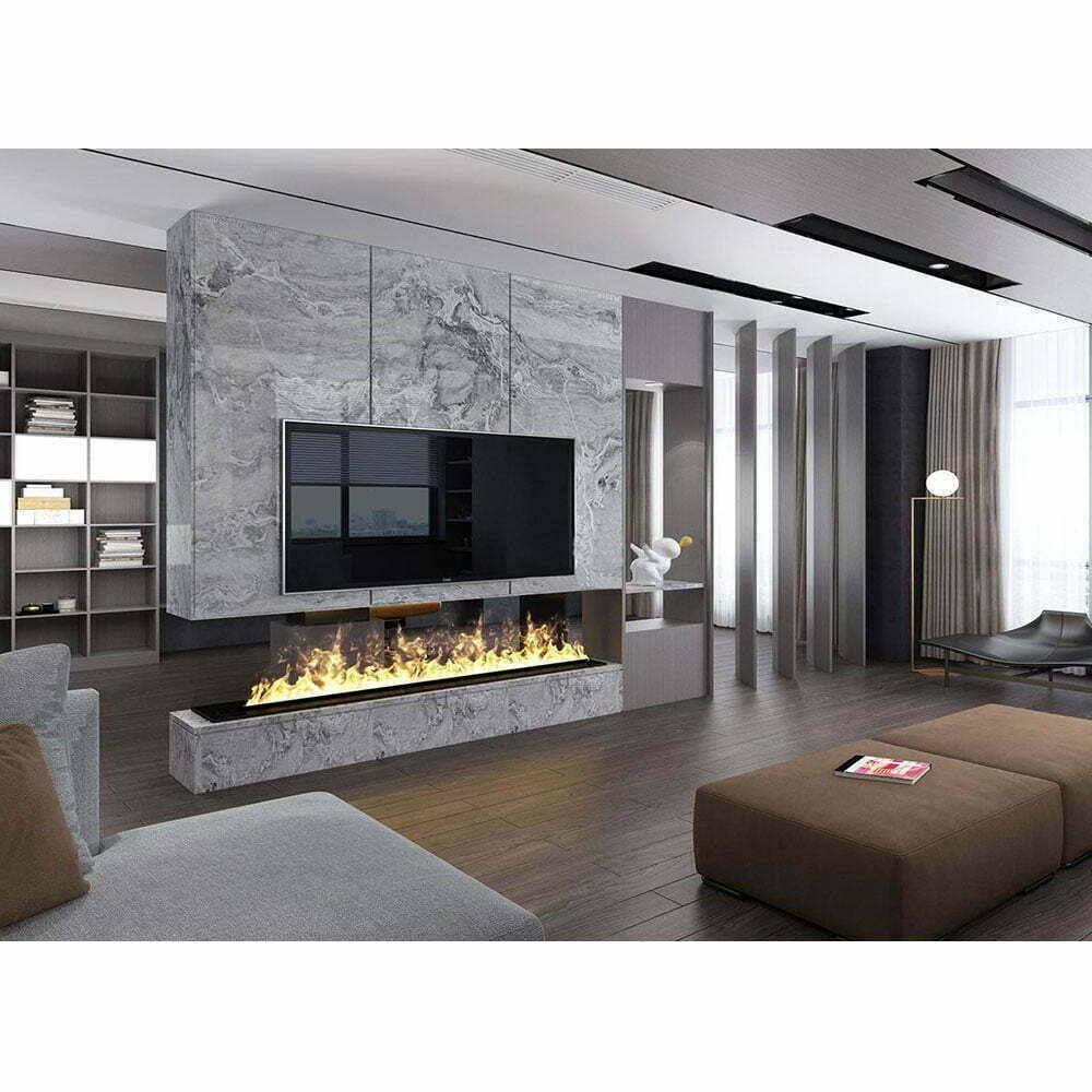 Modern slim line electric fireplace indoor wall mount 3d atomization ...
