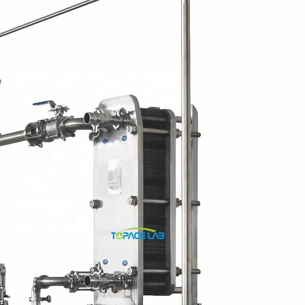 Topacelab Ethanol Recovery Machine 100-1000l/h Falling Film Evaporator Solvent Recovery Unit ...