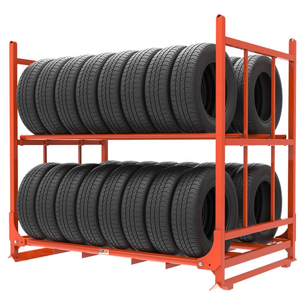 Custom heavy duty warehouse storage tire rack for truck tyre ...