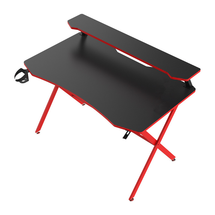 Double Deck Ergonomic Computer Gaming Table E-sports Gamer Desk With ...