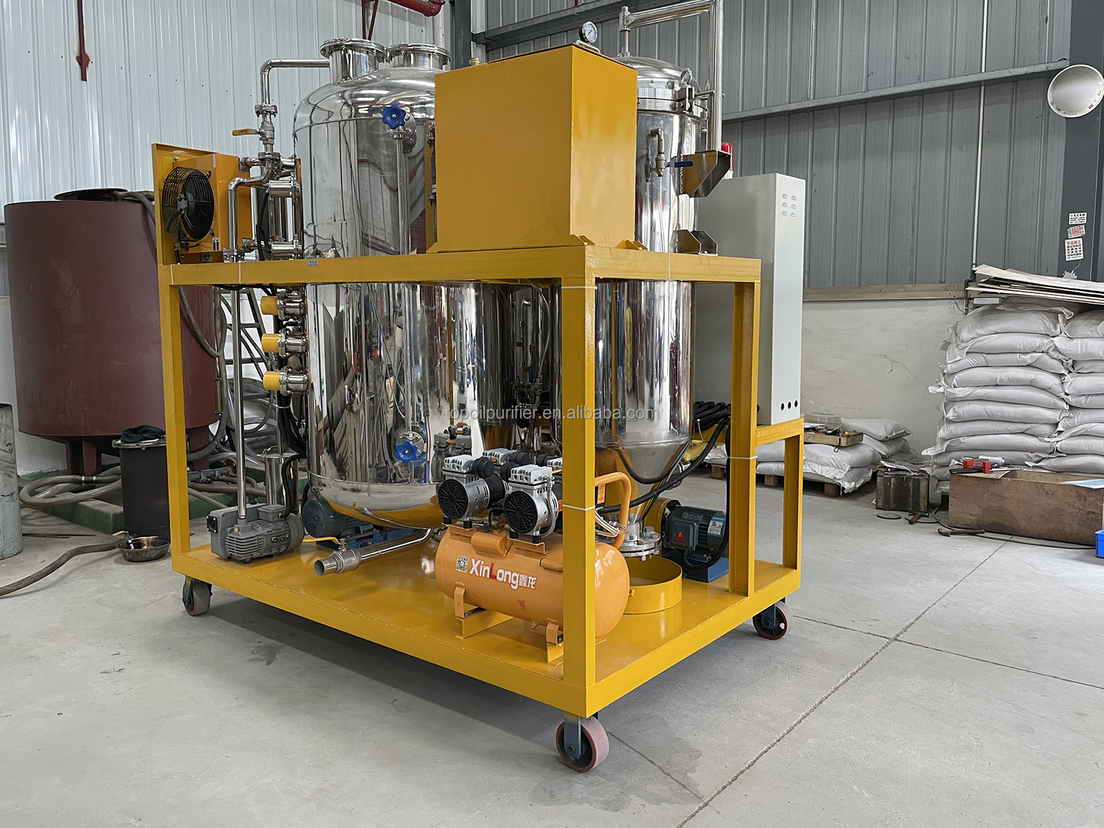 Distillation tire diesel oil decolorization deodorization equipment for ...