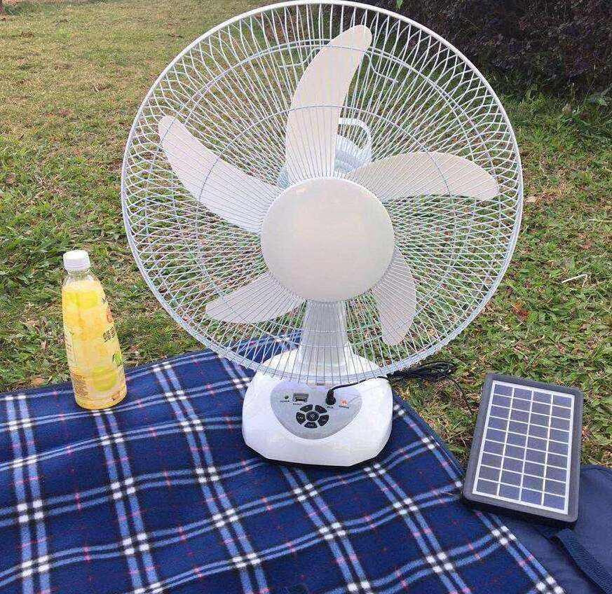 Portable Fan With Battery Rechargeable Table Fan 12v Dc Solar Power ...