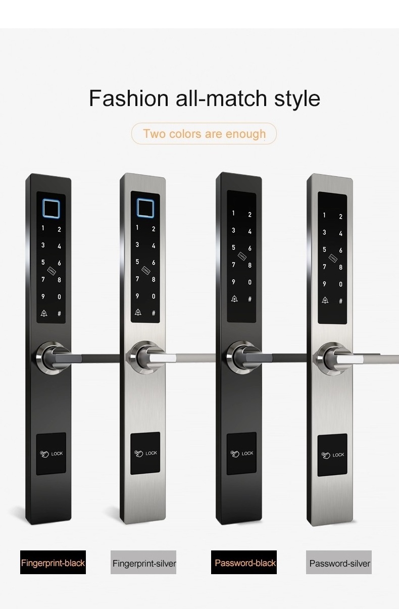 Waterproof Keyless smart door lock Tuya app TTlock Sliding Swing Framed ...