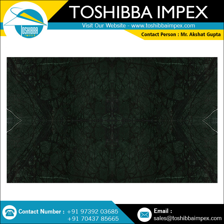 Indian Forest Green Marble Big Slab All Natural Stone Cut to Size Slab ...