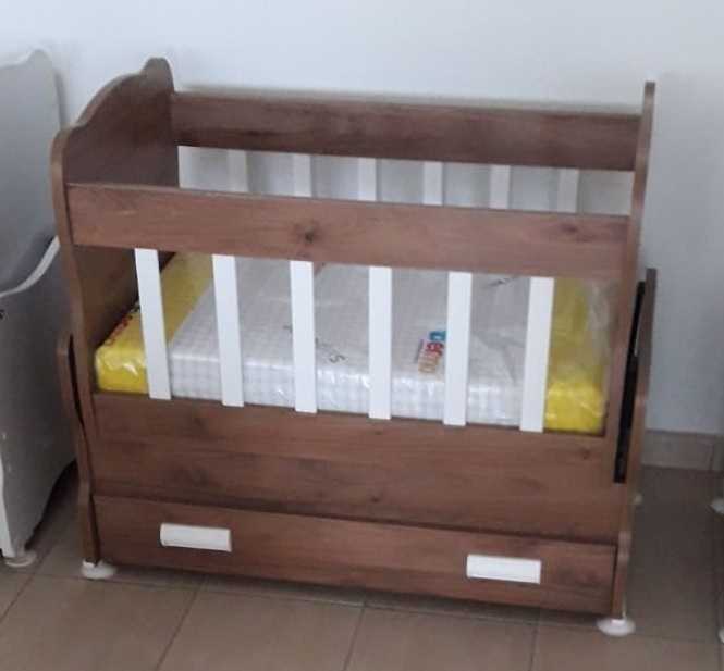 Eko baby crib 50 * 100 swinging system + drawer Turkish furniture ...