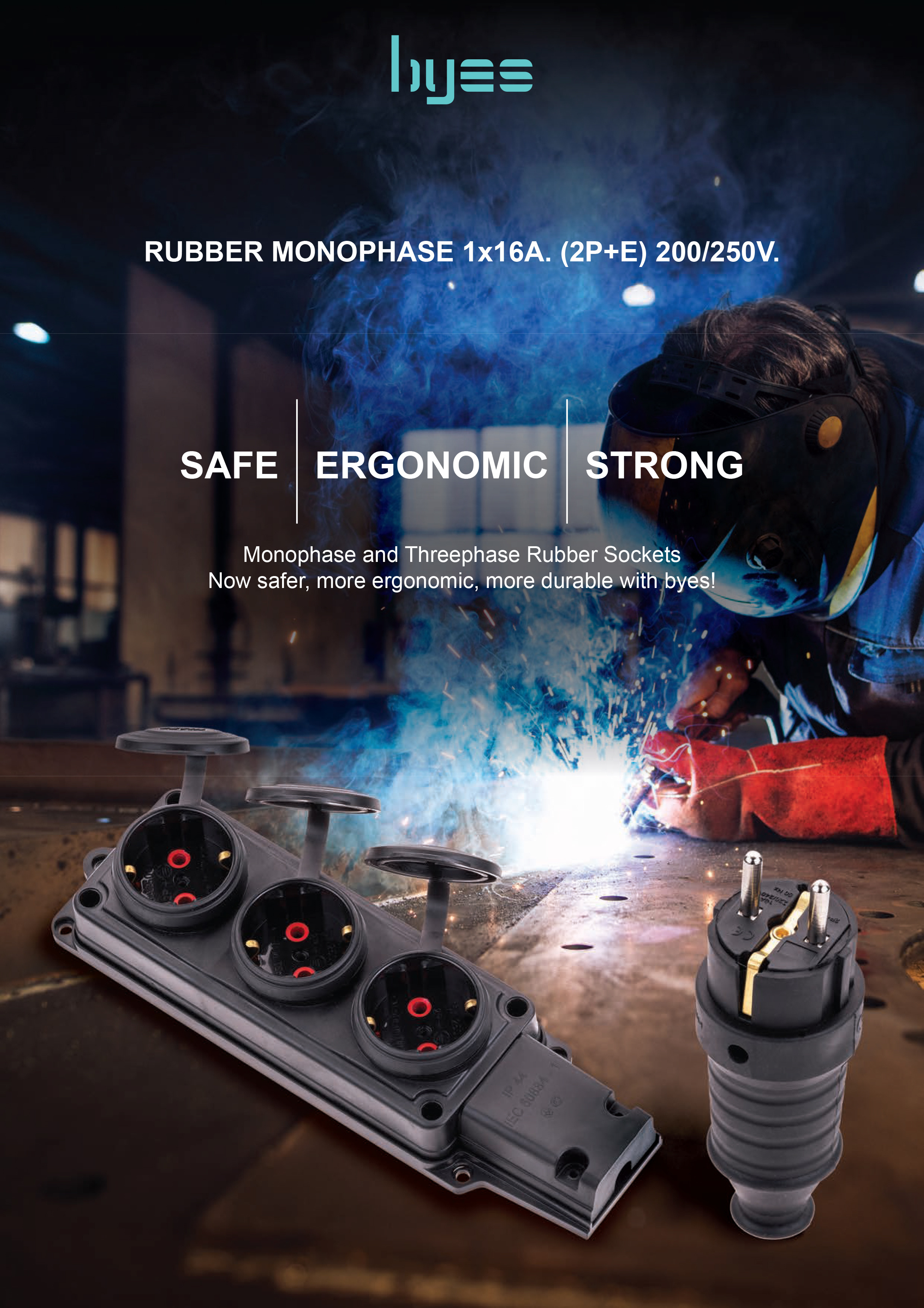 Rubber Angled Single Mounted Socket IP44 1/16A 220V | Bestsuppliers.com