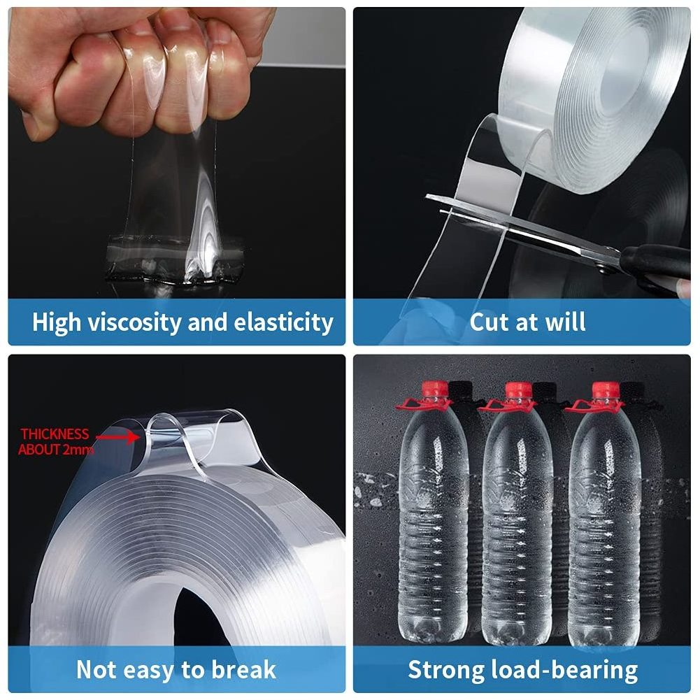 High Quality Transparent Nano Washable Adhesive double sided adhesive ...