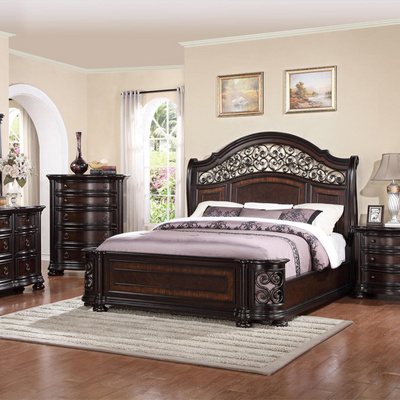 High Quality Luxury Antique French Style European Solid Wood Bedroom Furniturewooden Box Bed Design Royal Bed BestSuppliers