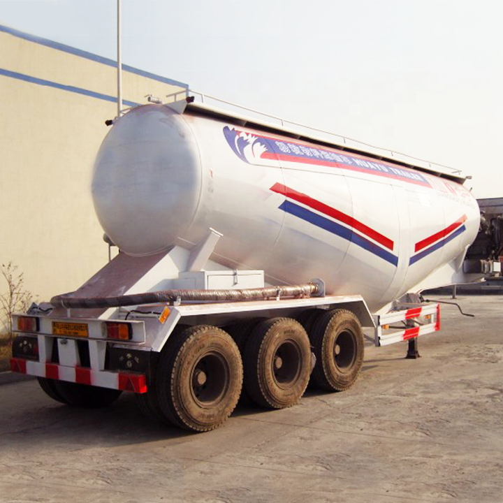 Tri-axle 45 Cubic Bulk Cement Tank Trailer Fly Ash Cement Bulker Silo ...