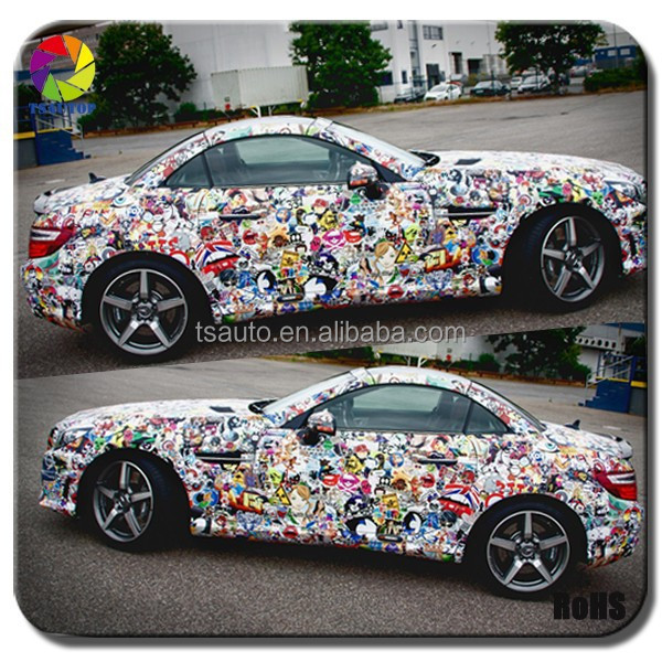 TSAUTOP RoHS certificate cartoon bomb wrap vinyl car sticker for car ...