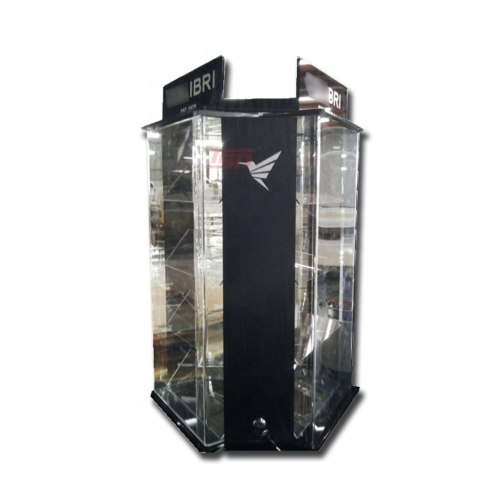 Custom store counter top rotating acrylic lighter display case stand ...