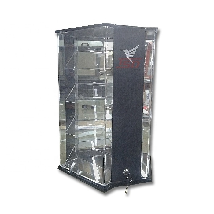 Custom store counter top rotating acrylic lighter display case stand ...