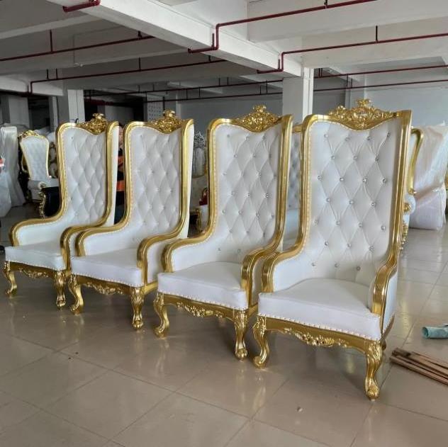 King And Queen High Back Cheaper Pink King Sliver Throne Chairs High ...