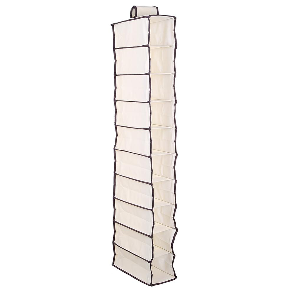 10 Shelf Hanging Clothes Storage Box Collapsible Accessory Shelves ...