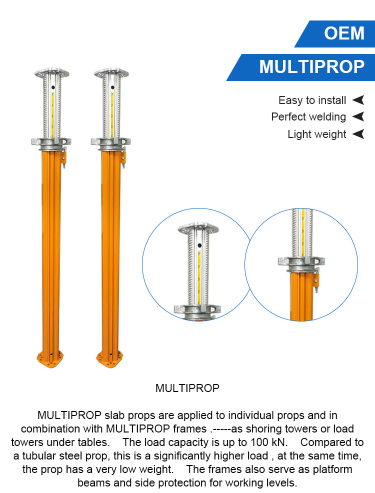 Push Pull Support Heavy Duty Formwork Adjustable Telescopic Steel ...