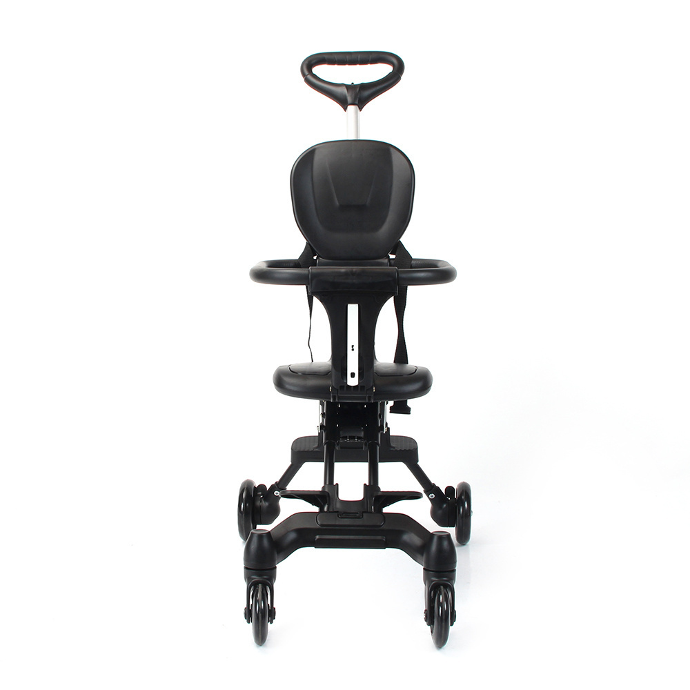 Plastic four wheels compact folding pram baby stroller with seat ...