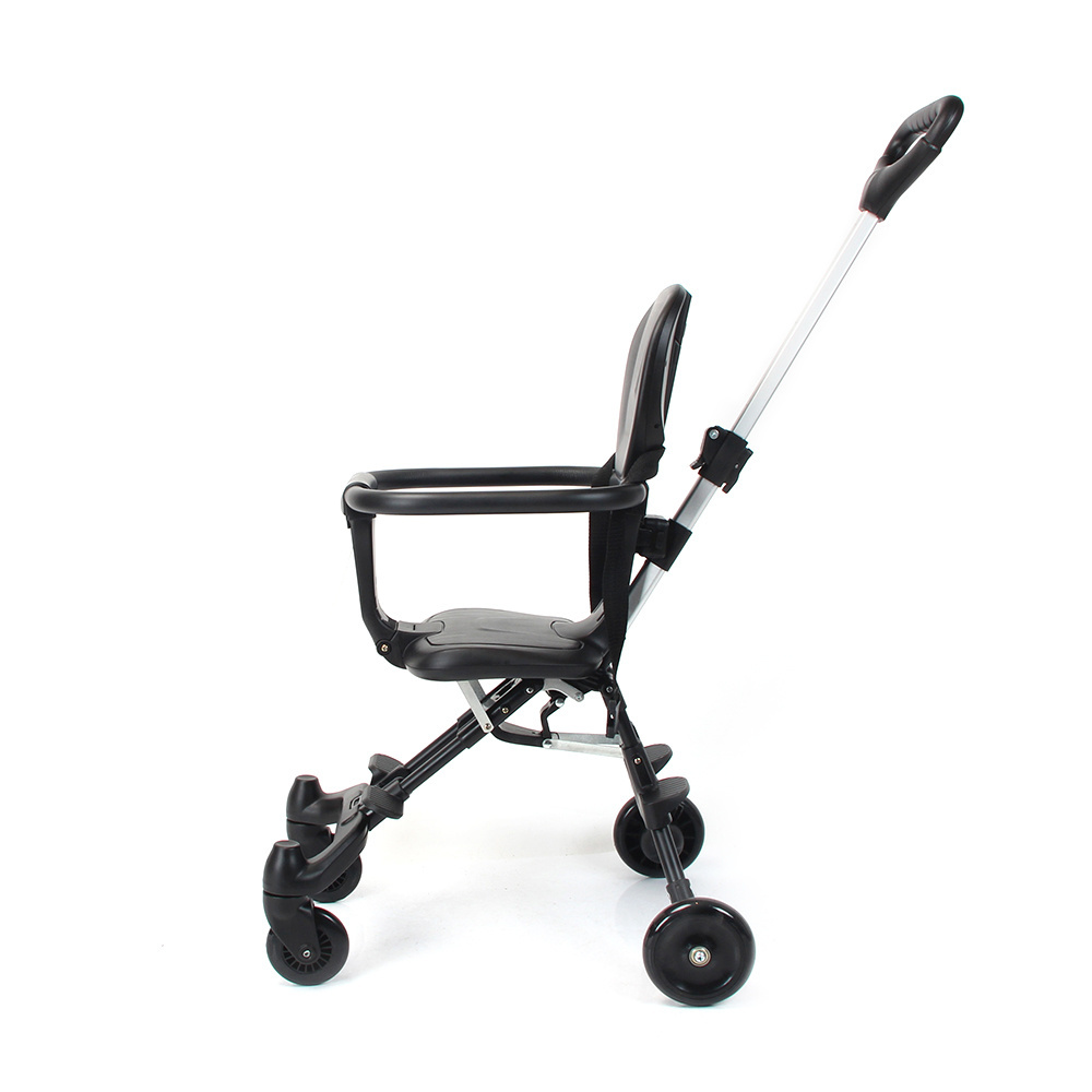 Plastic four wheels compact folding pram baby stroller with seat ...