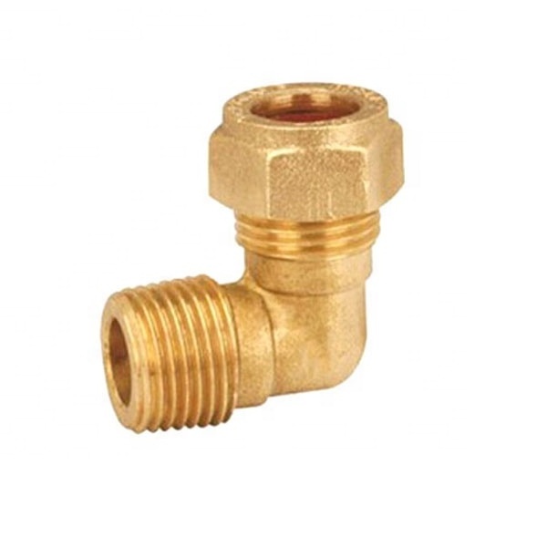 Brass Compression Fitting 90 degree female elbow for copper tube ...