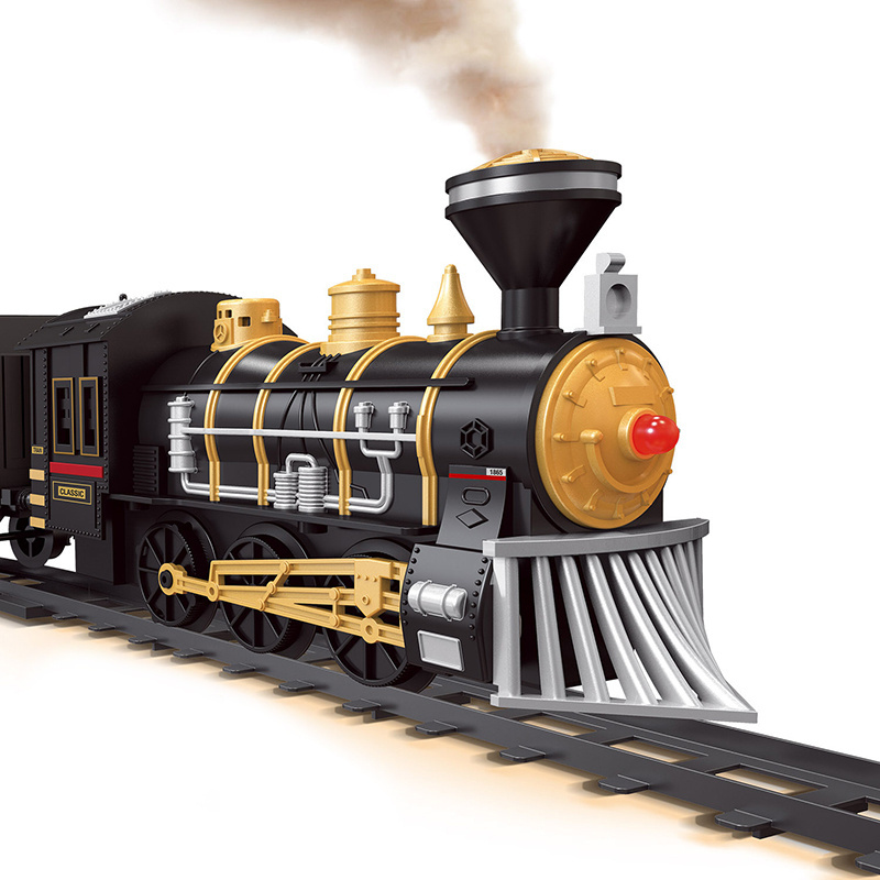 New electric rail train toys simulation model rail toy train set B/O ...