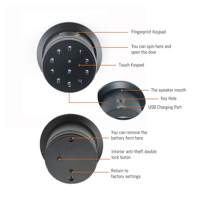 Tuya Smart Digital Door Lock Password Card Code Fingerprint Smart Knob ...