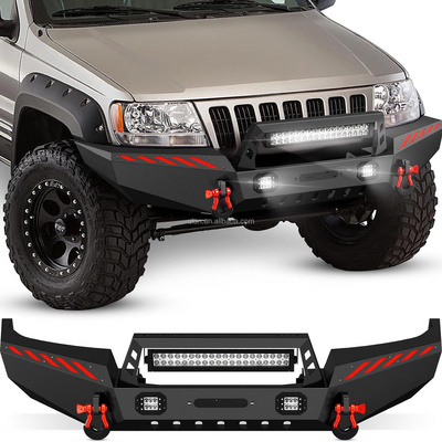 Factory Price OEM Front Bumper Fit 1999 2004 Jeep 2nd Gen Grand Cherokee WJ Off road Bumper Equipped with Winch Plate BestSuppliers