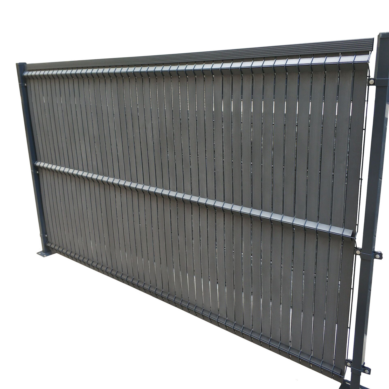 M55 PVC slat concealment kits fit perfectly with rigid panel fencing ...