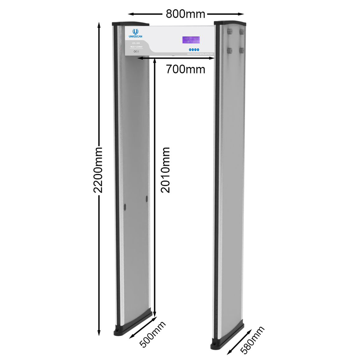 Indoor Used High Sensitivity 18 zones arch metal detector Walk Through ...
