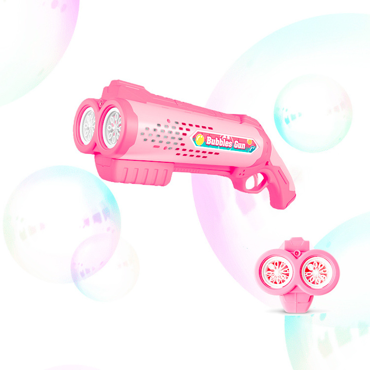 Funny Outdoor Soap Game 16 Holes Double Tube Electric Bubble Gun For ...