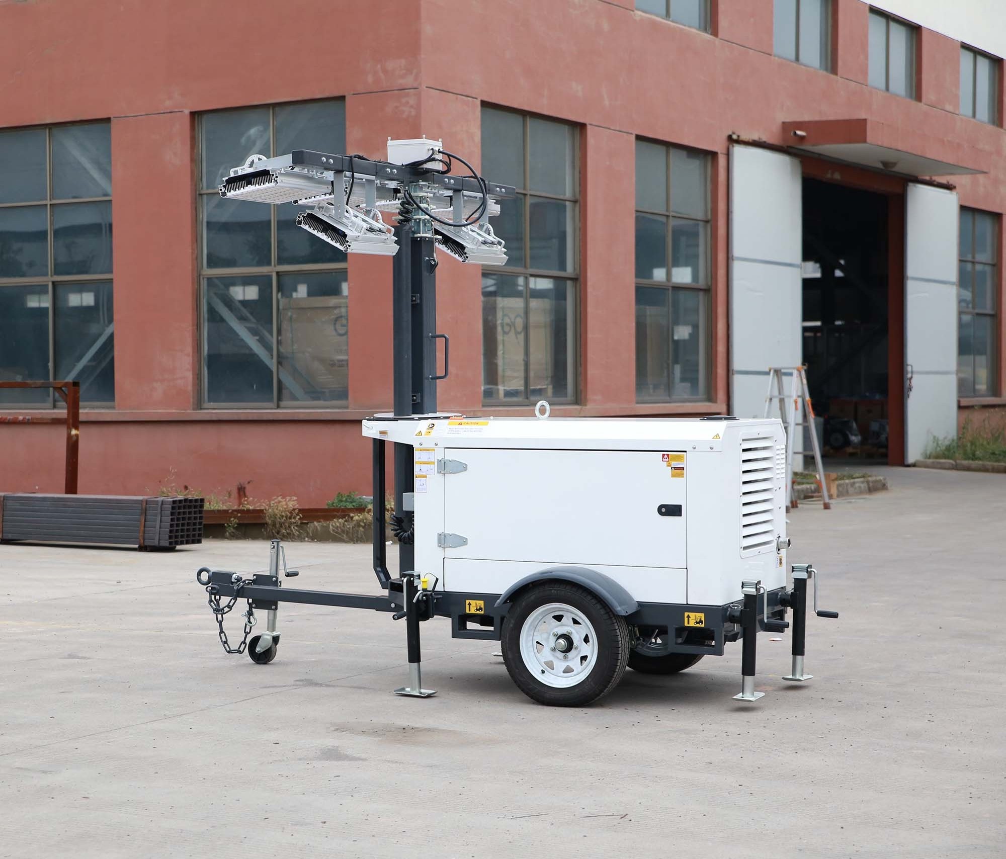 Led Lights Diesel Lighting Tower for Sports Event 8 M High Mast Light ...