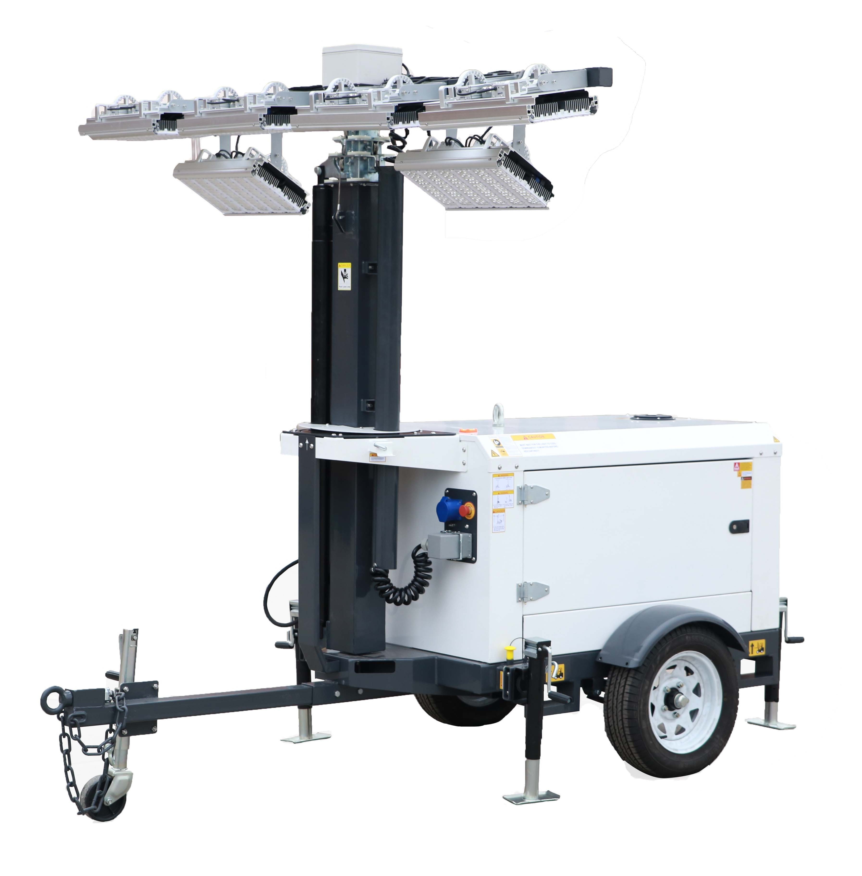 Led Lights Diesel Lighting Tower for Sports Event 8 M High Mast Light ...