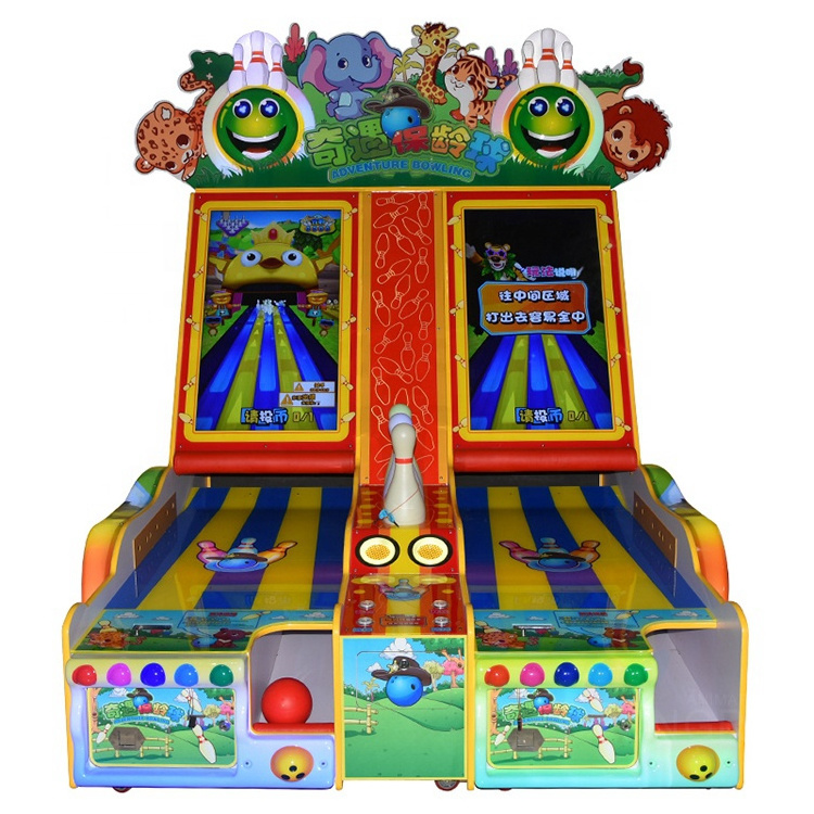 Best selling Kids Coin Operated Throwing Balls Video Bowling Arcade ...