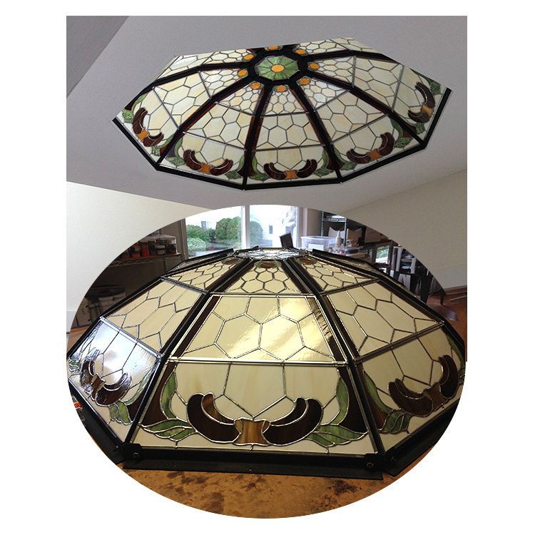 Stained Glass Octagon Dome Art Decorative Stained Glass Dome Ceiling ...