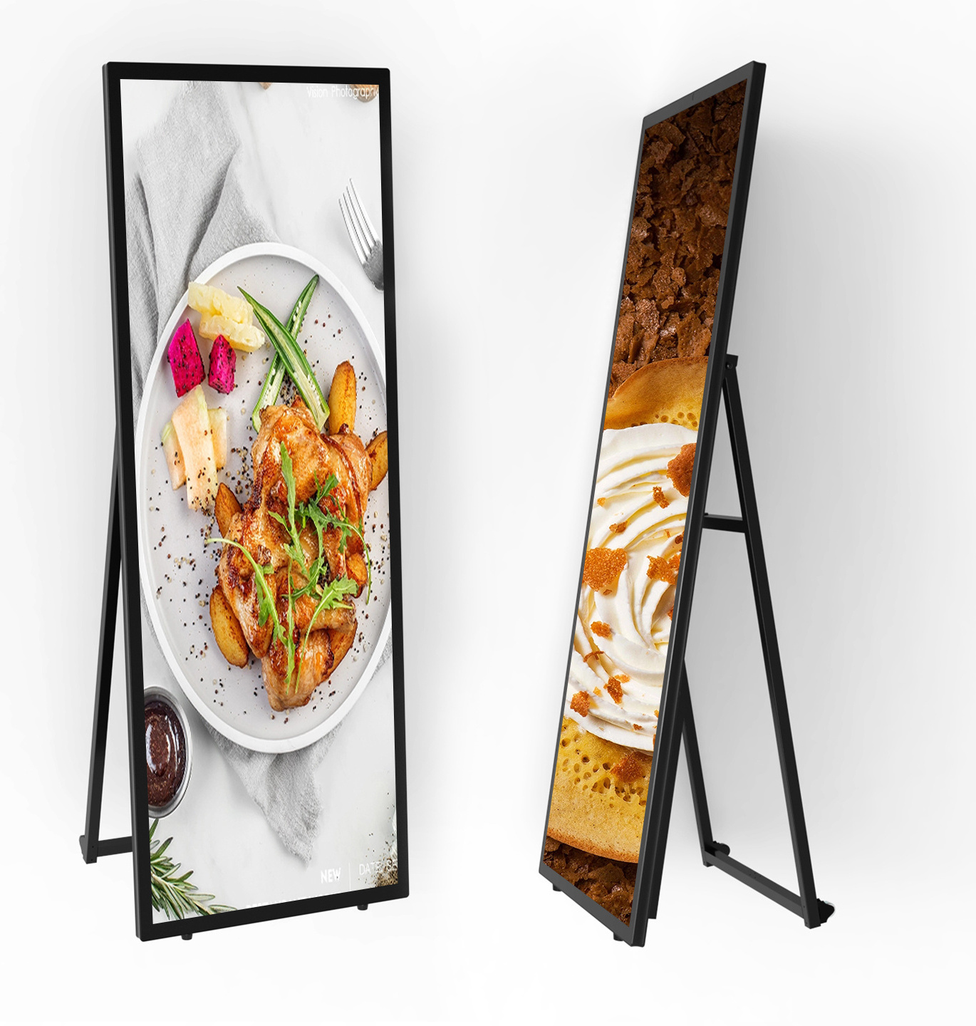 75 Inch A-type Lcd Digital Poster indoor 4K Advertising Display Full ...