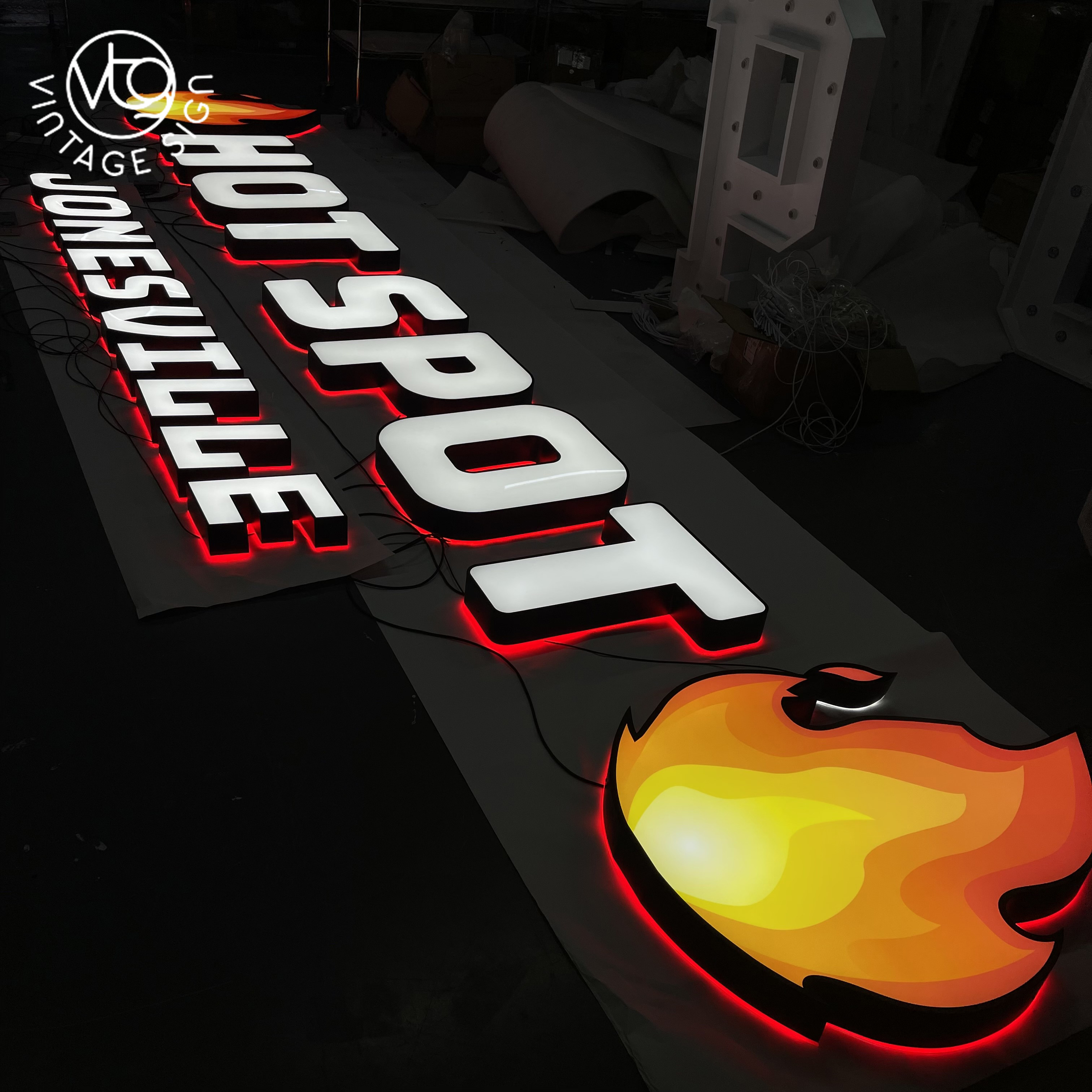 Custom Face and back Lit Outdoor Waterproof Light Up Sign Led Signs ...