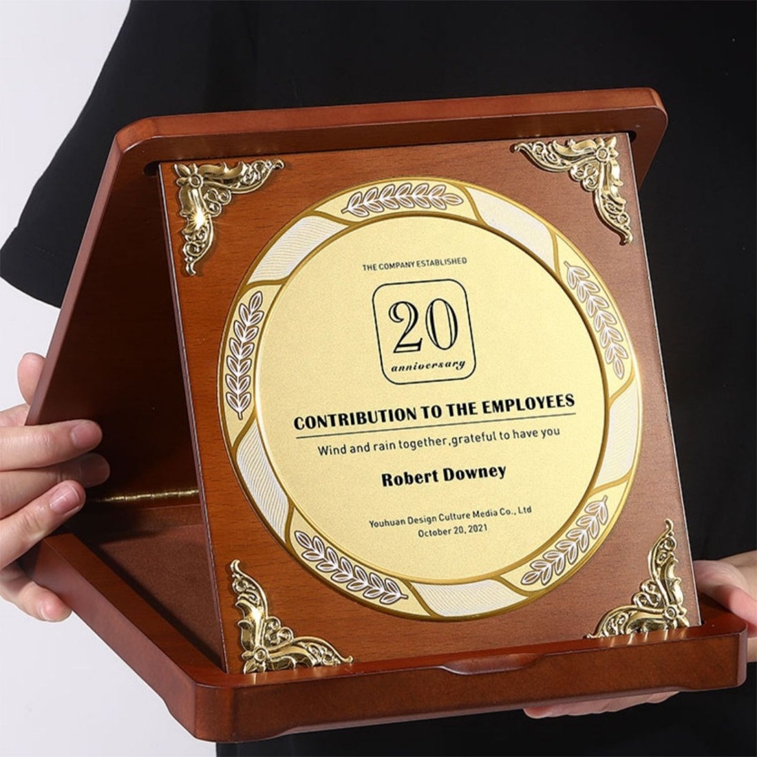 High quality Shield Custom Wooden Trophy Wood Award Plaque with gift ...