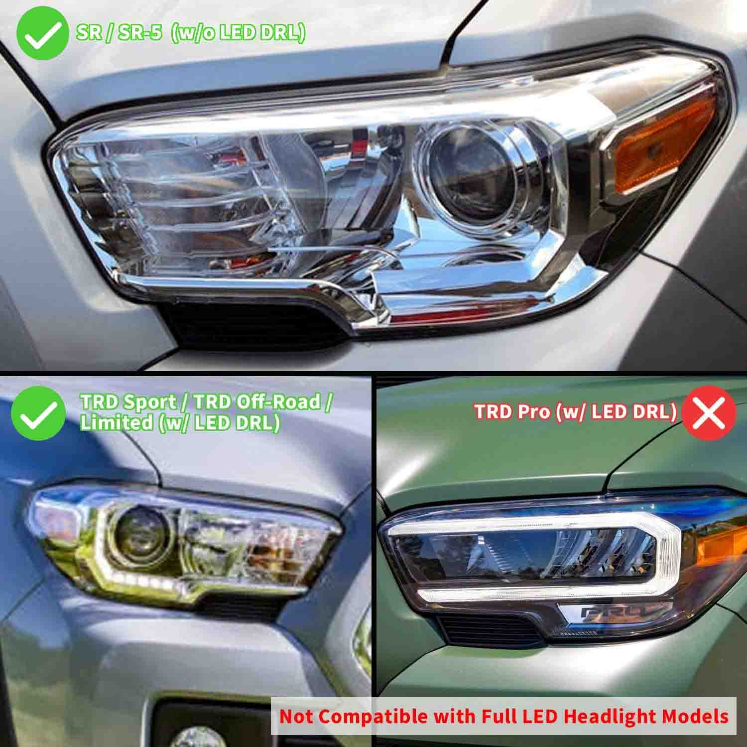 VLAND Full LED Headlights For Toyota Tacoma 2015-2023 3rd Gen (Third ...
