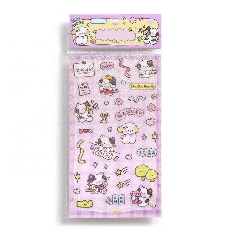 Custom Printed Waterproof Outline Folder Sticker Writable Cartoon ...